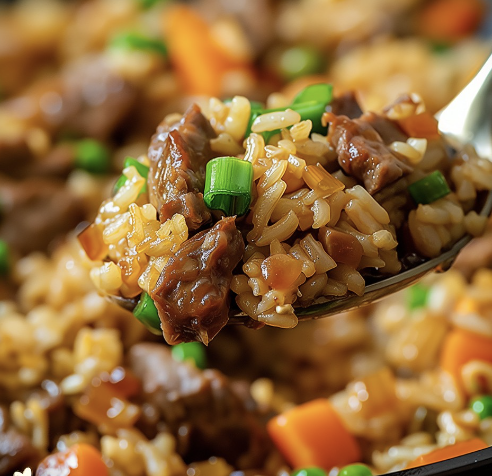 Baked Onion Beef Fried Rice – Easy Cooking Ideas
